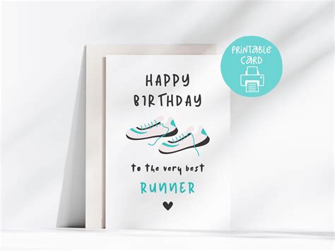 Tarjeta De Cumpleaños Para Un Amigo Corredor Tarjeta De 5x7 Tarjeta