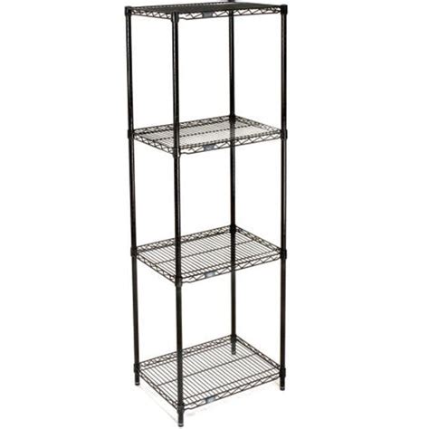4 Tier Black Epoxy Wire Shelving Starter Unit 54 X 18 X 30 In