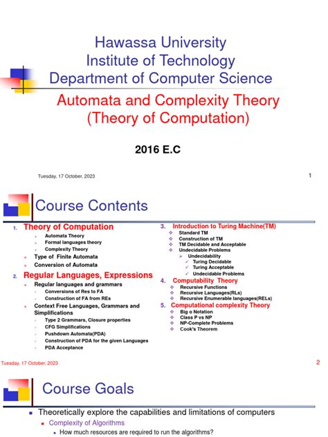 Chapter 1 Automata And Complexity Theory Pdf Computational