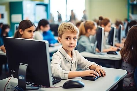 Premium Photo Empowering Young Minds Exploring Computer Science In An