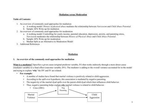 Mediation Versus Moderation Oklahoma State University