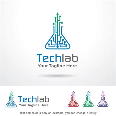 Tech Lab Logo Template Design Vector Stock Vector Image By Gunaonedesign 102290834