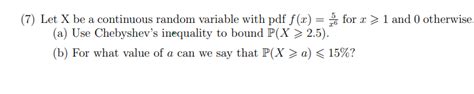 Let X Be A Continuous Random Variable With Pdf Chegg