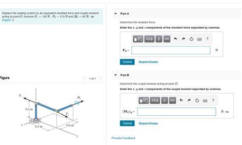 Solved Replace The Loading System By An Equivalent Resultant