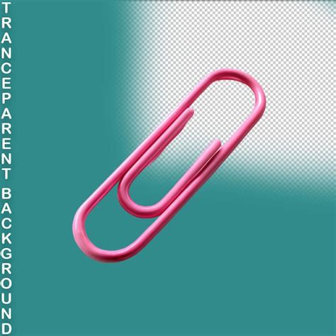 투명한 배경에 고립 된 문서 클립 사무실 프리미엄 Ai 생성 Psd