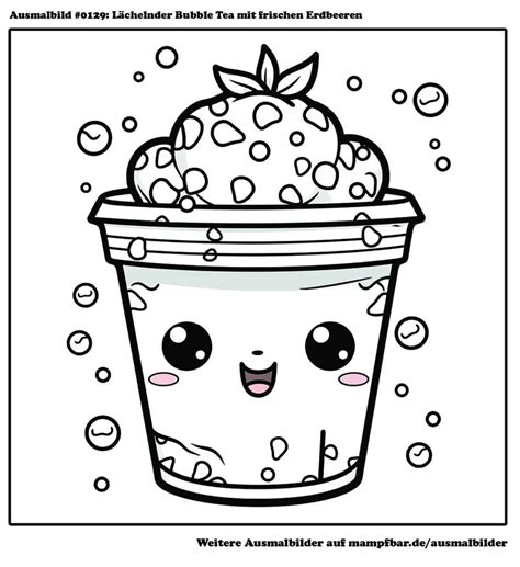 Ausmalbilder Bubble Tea