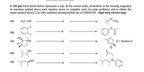 Solved Write and draw the missing reagents above each arrow | Chegg.com