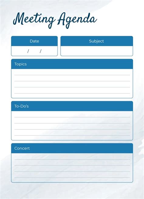 Meeting Agenda Template
