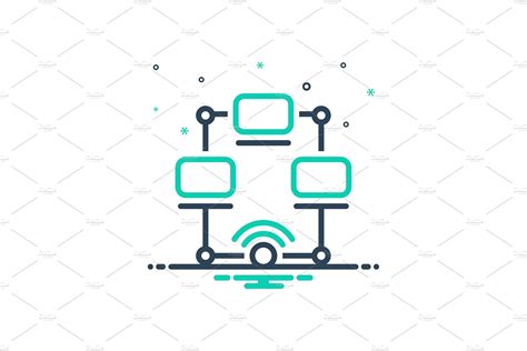 Networking Multicast Icon Illustrator Graphics ~ Creative Market