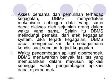 Ppt Database Dan Sistem Manajemen Database Dbms Powerpoint Presentation Id5195384