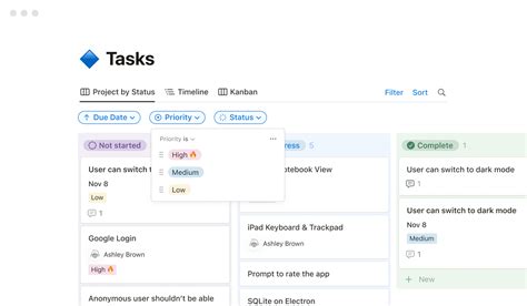 notion manage projects from beginning to end
