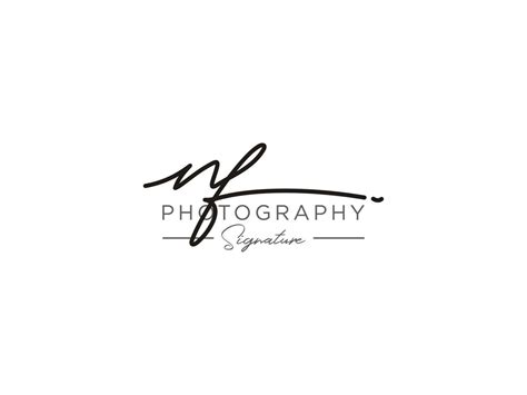 Letter Nf Signature Logo Template Vector 12847965 Vector Art At Vecteezy