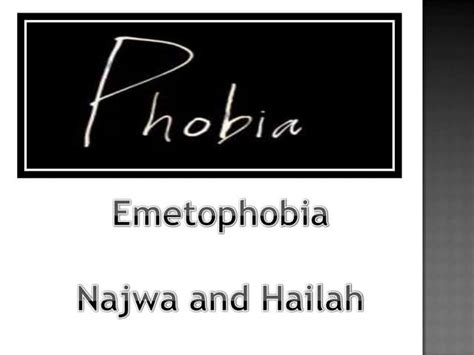 Emetophobia Pptx Diseases And Conditions Medical Health