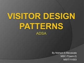 Visitor Design Patterns PPTX