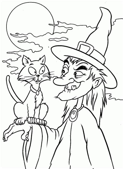 Halloween Witches Coloring Pages Free Printable Templates