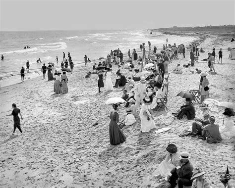 Photo Colored Atlantic City Beach On The New Jersey Shore Circa 1908