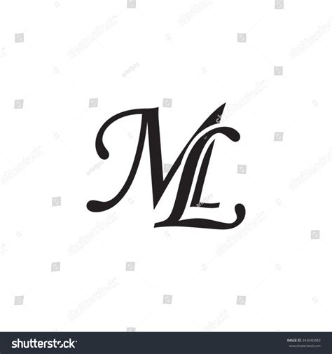 Ml Initial Monogram Logo Stock Vector Royalty Free 343040483