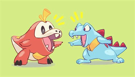 Fuecoco And Totodile Pokemon Drawn By Landeg Danbooru