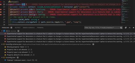 Can Not Remove Experimentaldecorators Warning · Issue 74609 · Microsoftvscode · Github