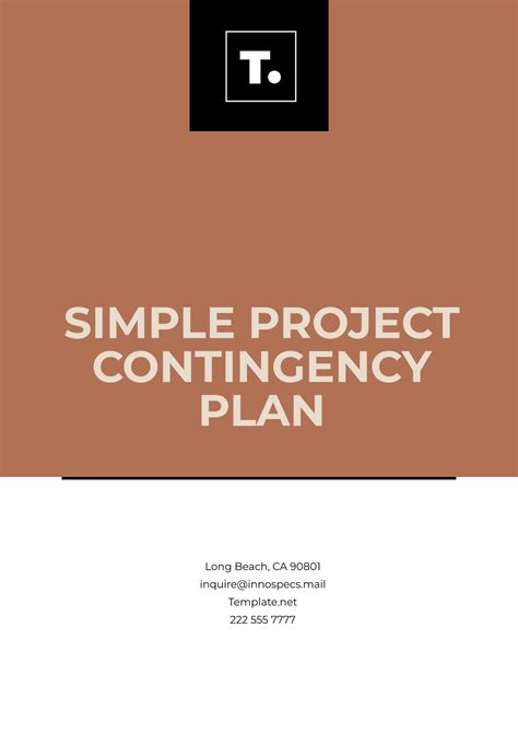 Free Simple Project Contingency Plan Template To Edit Online
