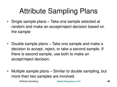 Ppt Understanding Attribute Acceptance Sampling Powerpoint Presentation Id1434607
