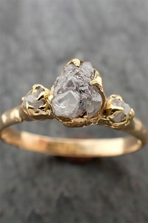 Unique Raw Diamond Engagement Rings