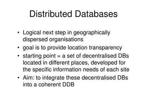 Ppt Distributed Databases Powerpoint Presentation Free Download Id