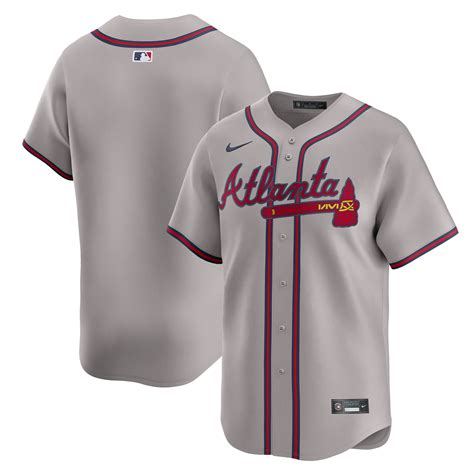 Mens Atlanta Braves Nike Gray Away Limited Jersey