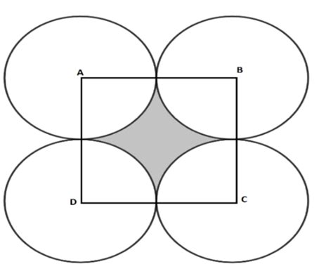 In Fig Abcd Is A Square Of Side 14 Cm With Centers A B C D Four