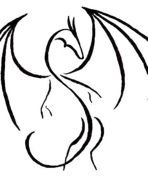 Simple Dragon Line Drawing At Explore Collection