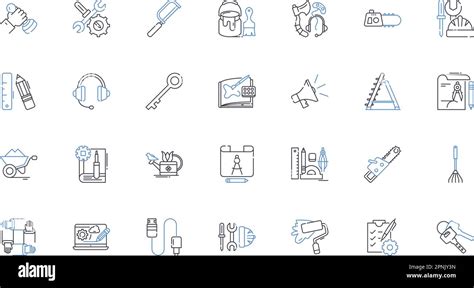Data Analytics Line Icons Collection Insights Metrics Trends