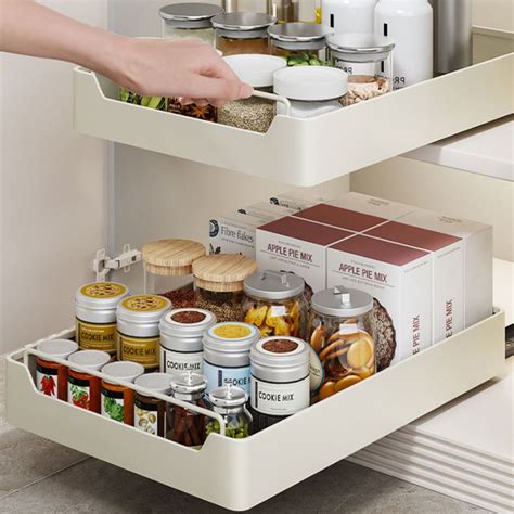 리빙홀릭 ★입고 즉시 품절리빙홀릭 대란템★다용도 바지집게지퍼백디스펜서슬라이딩 레일 주방선반길이조절 언더선반 1710292368 인생은 템빨 살림은 템빨