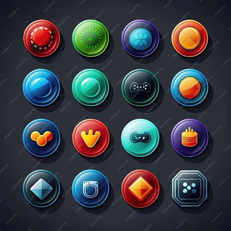 Premium Photo Sign Round Game Button Ai Generated Symbol Gui Element