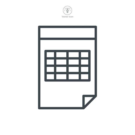 Spreadsheet Icon Symbol Template For Graphic And Web Design Collection Logo Vector Illustration