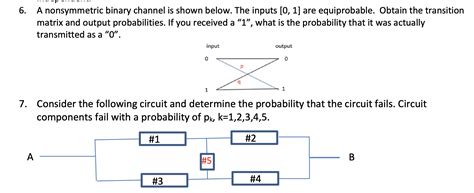 Solved 6. A nonsymmetric binary channel is shown below. The | Chegg.com