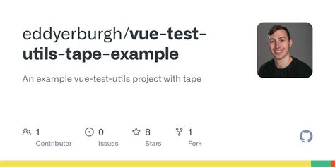Github Eddyerburghvue Test Utils Tape Example An Example Vue Test