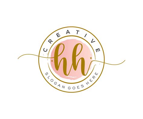 Initial Hh Feminine Logo Beauty Monogram And Elegant Logo Design