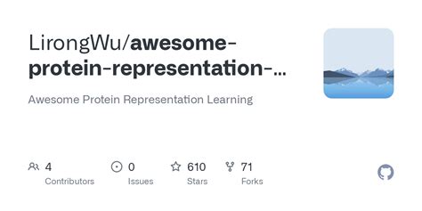 GitHub LirongWu Awesome Protein Representation Learning Awesome Protein Representation Learning