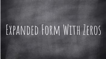 Expanded Form With Zeros Teaching Slides By Kind Creations TpT