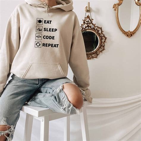 Programmer Hoodie Eat Sleep Code Repeat Hoodie Computer Science