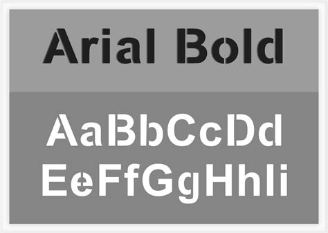 Arial Bold Font