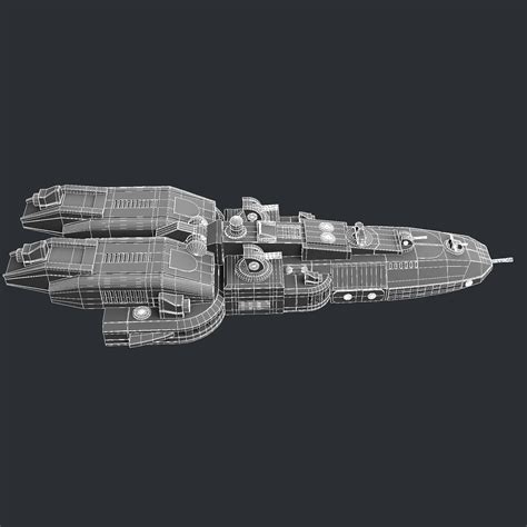 Space Battleship 3d Model 99 Fbx Ma Obj Stl Free3d