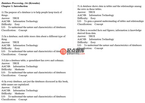 Test Bank For Database Processing Fundamentals Design And