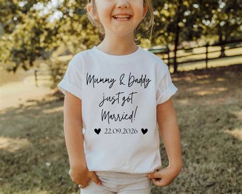 Personalised Mummy And Daddy Just Got Married Tshirt Custom Wedding