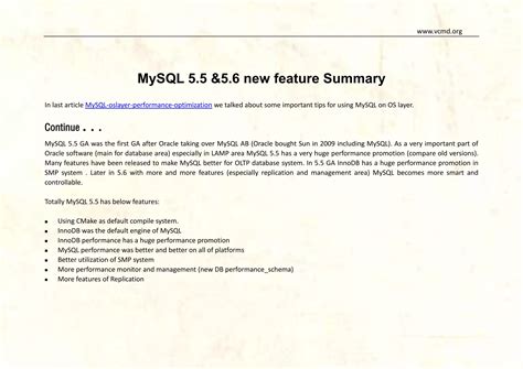 Mysql 55and56 New Features Summary Ppt
