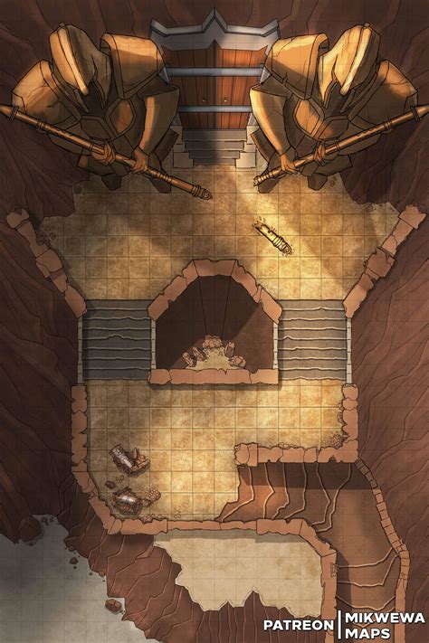 Entrance To Dungeoncryptmountaintown Or Whatever Place With Big