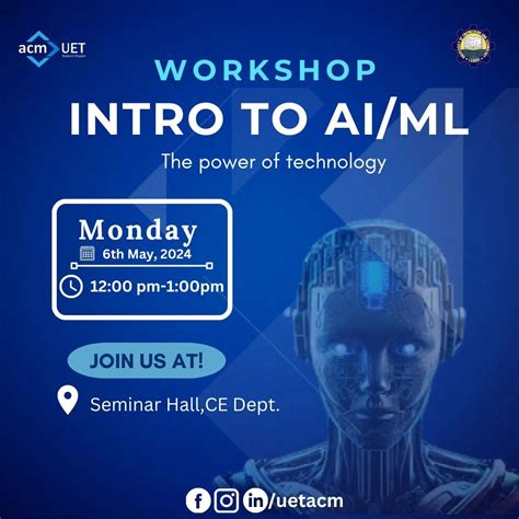acm uet lahore on linkedin uet acm workshop ai ml explore