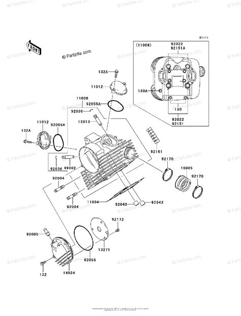 Kawasaki Atv 2003 Oem Parts Diagram For Cylinder Head