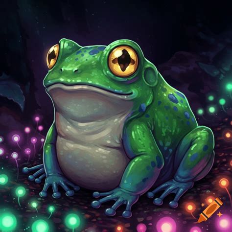 Frog In Witch Hat With A Mischievous Expression On Craiyon