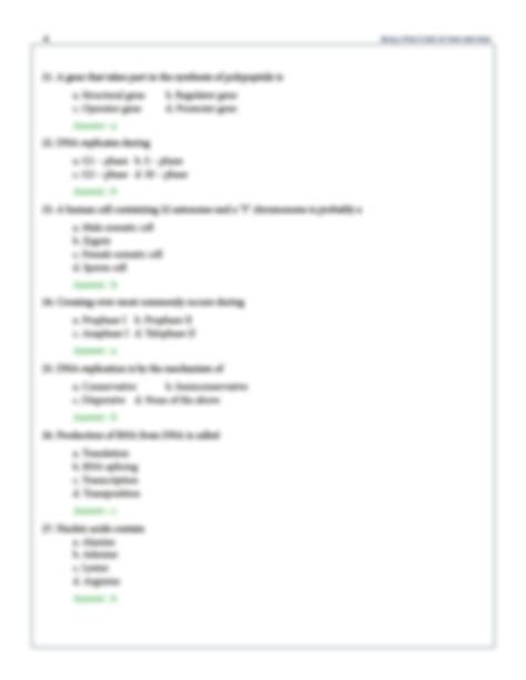 SOLUTION MCQs Structure Of DNA And RNA Part Studypool